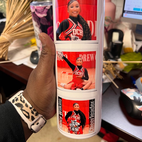 Personalized Graduation Photo Tumbler PNG Wrap and Canva Template ...