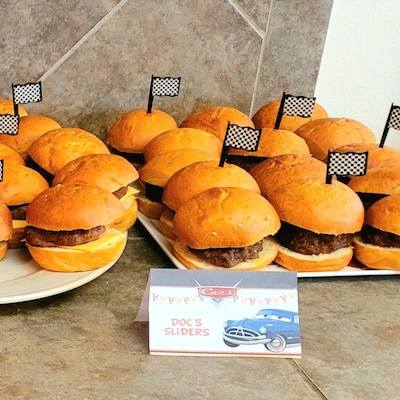 Disney Cars Food Tents Chalkboard Set 2 Cars Food Labels Disney Cars ...