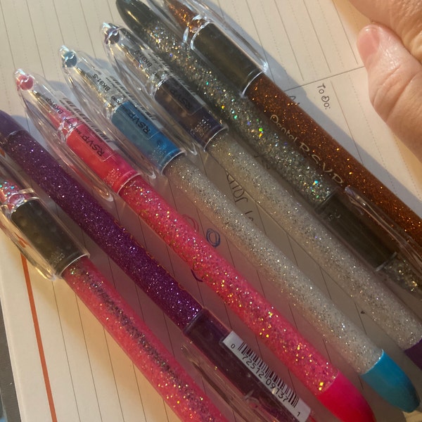 Glitter RSVP Pens REFILLABLE Many Colors Custom Gift - Etsy