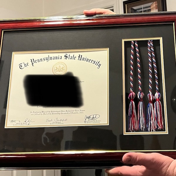 Four Certificate Frame Degree Framing Holds 4 Diploma Quadruple Documents Framing Professional ...