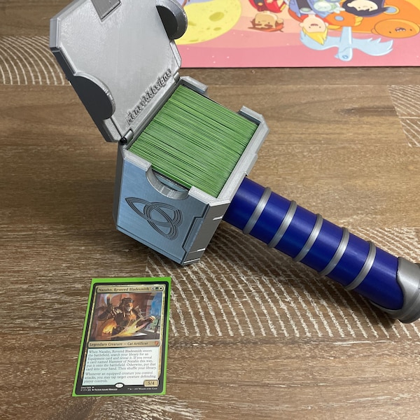 MTG Commander Sized Deck Box W Toploader Slot and Dice Compartment Tray ...