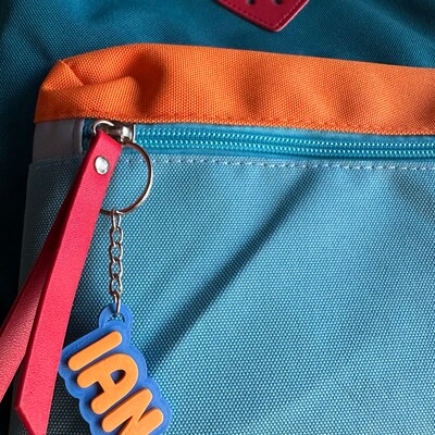 Small Custom Keychain Capital Letter Name Keychain Personalized ...