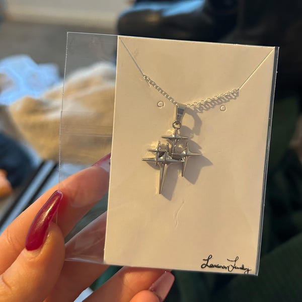 Matching Twin Star Necklace Set | Two Piece Matching Silver Necklace ...
