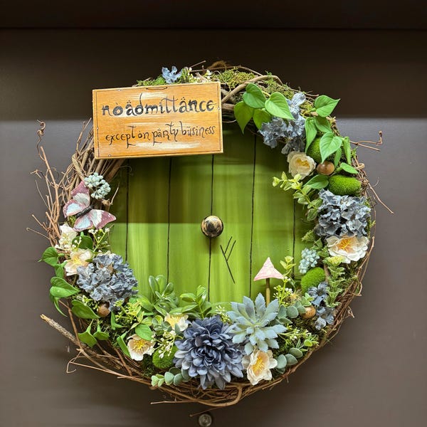 15" Hobbit Shire Wreath LIGHTS - Etsy