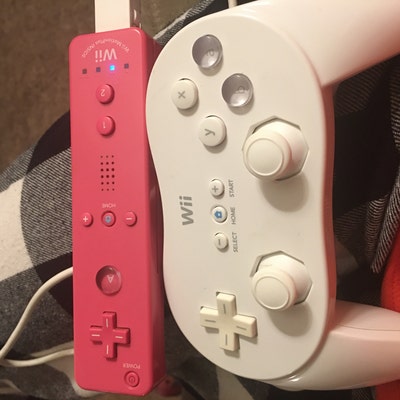 Authentic Original Nintendo Wii Classic Pro Remote Controller White 100 ...