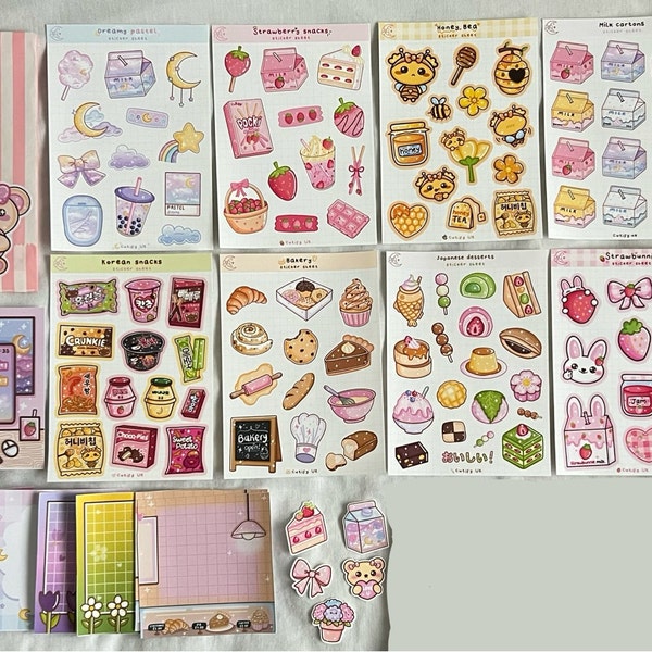 Korean Snacks Stickers Goodnotes Digital Planner Stickers Cute Kawaii ...