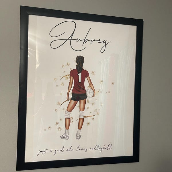 Personalized Volleyball Poster, Volleyball Gift, Personalized ...
