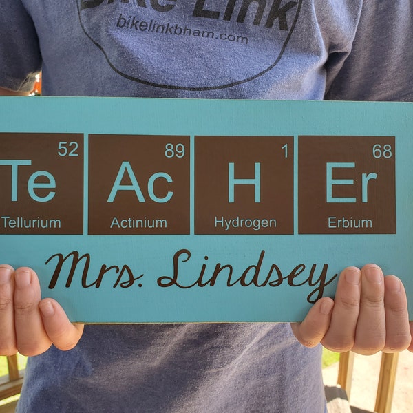 Teacher Desk Name Plate ~ Science Teacher Gift ~ Last Day of School ...