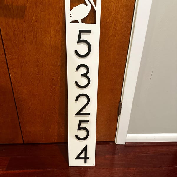 Coastal Address Numbers Plaque | Vertical or Horizontal | Beach House ...