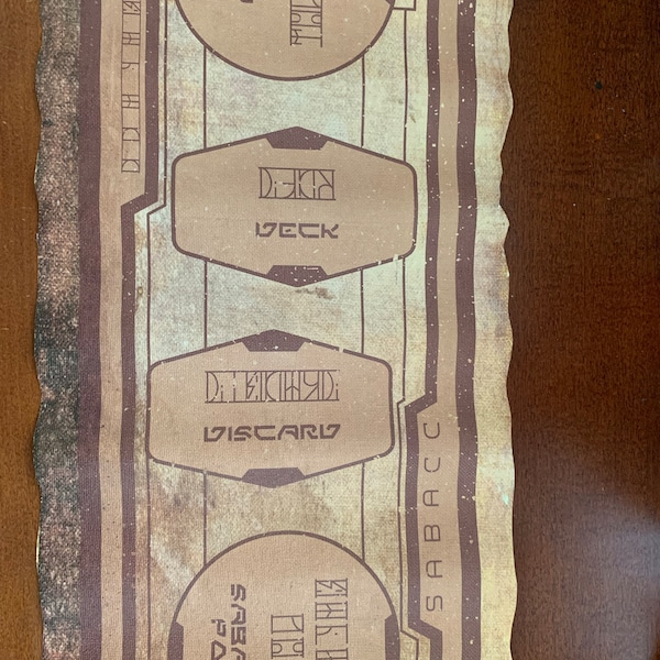 Sabacc Play Mat From Galactic Starcruiser Halcyon's Sublight Lounge ...