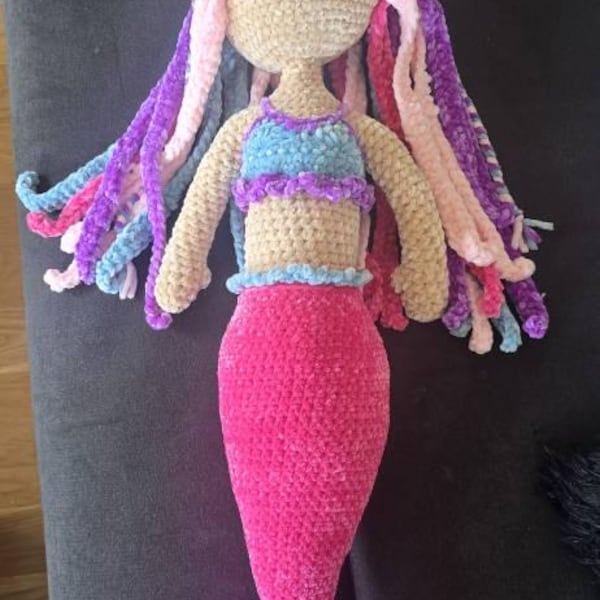 Amigurumi Rosie Girl Doll, Crochet Mermaid Doll, Crochet Unicorn Doll ...