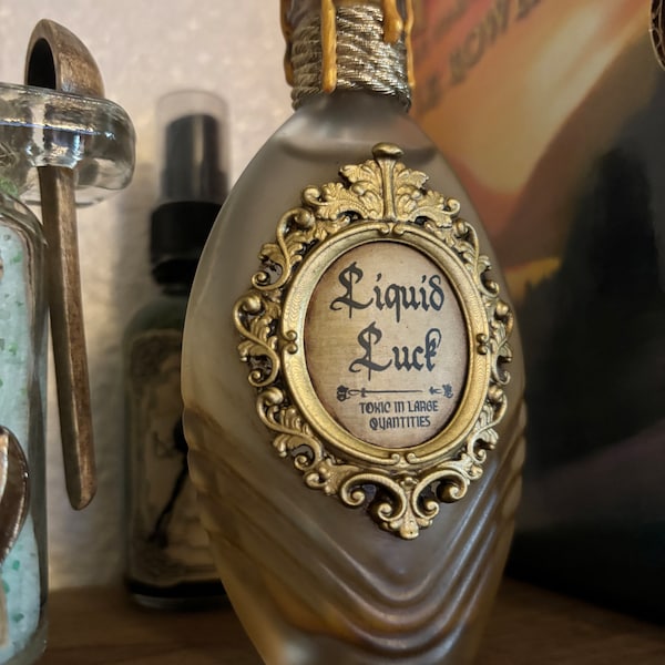 Liquid Luck Potion Magic Apothecary Herbology Glass Bottle Prop - Etsy