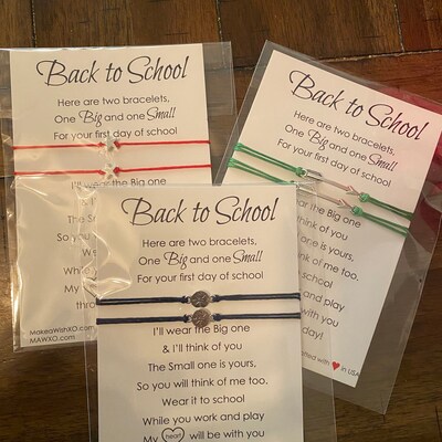 First Day of School Bracelet Back to School Bracelets Mommy and Me ...