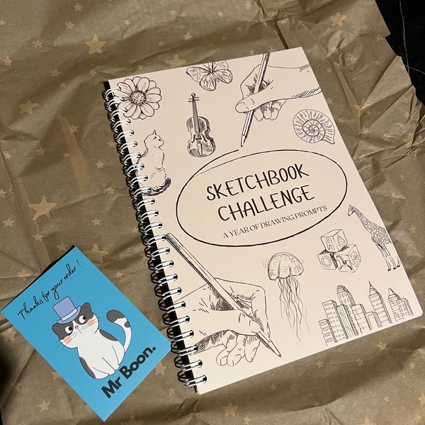 A5 Sketchbook Challenge - Drawing Prompts for a Year - for Teens ...