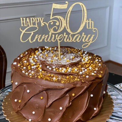 Anniversary Cake Topper 50th Anniversary Cake Topper 50th Wedding Cake ...