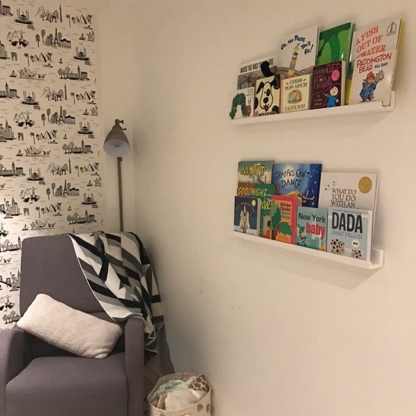 Ultra Narrow 28", 30", 32", 34 Inch Floating Ledge Shelf, Picture Ledge ...