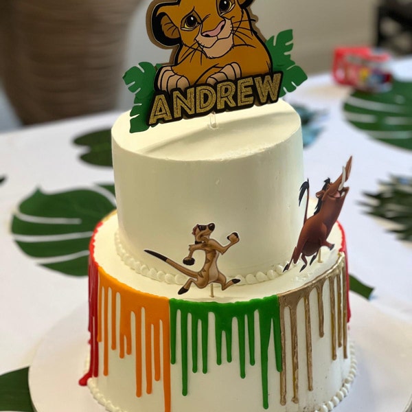 Baby Simba Cake Topper / Ready in 48 Hours / Lion Birthday Cake Topper ...