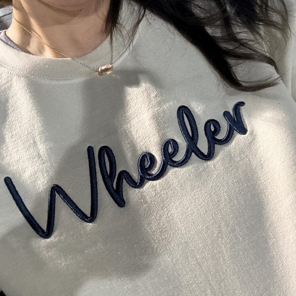 Custom Puff Embroidered Sweatshirts • Puff Embroidered Comfort Colors ...