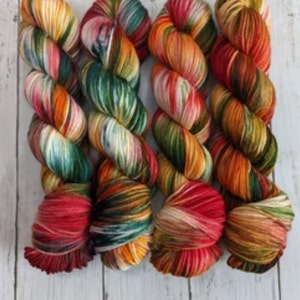 Autumn Leaves MADE TO ORDER Hand Dyed Yarn, Indie Dyed Yarn, Sock Yarn ...