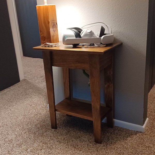 Amish Handcrafted Solid Wood Box Table - Free Shipping - Etsy