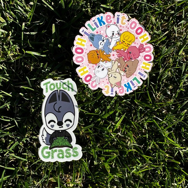 Sticker - Wolf Chan Touch Grass (stray Kids Kpop) - Etsy