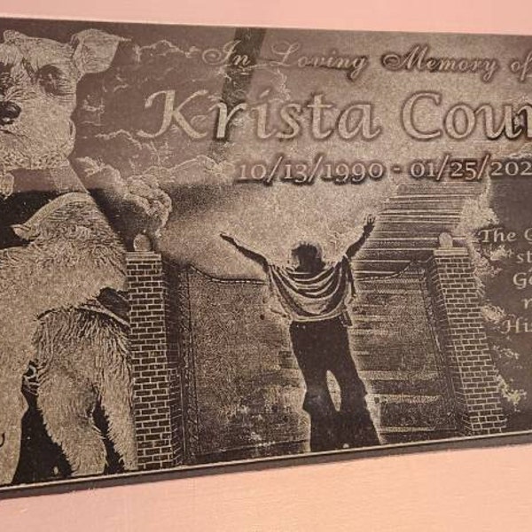 Personalized 8x12x1 Granite Memorial Headstone, Memorial Marker, Grave ...