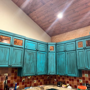 3x6 Copper Subway Tile LIMITED EDITION Mix of Color & Texture W/ Aqua ...