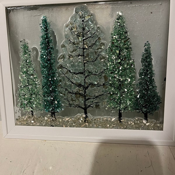 Crushed Glass, Shell and Resin Sea Turtles - Etsy