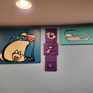 Derpemon Starter Set. Each is a Hand Painted 8 X 10 Canvas. - Etsy