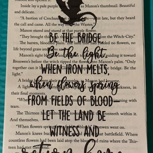 ACOTAR/ACOMAF/ACOWAR Feyre Back Tattoo Moon Phases Book Page Art Print ...