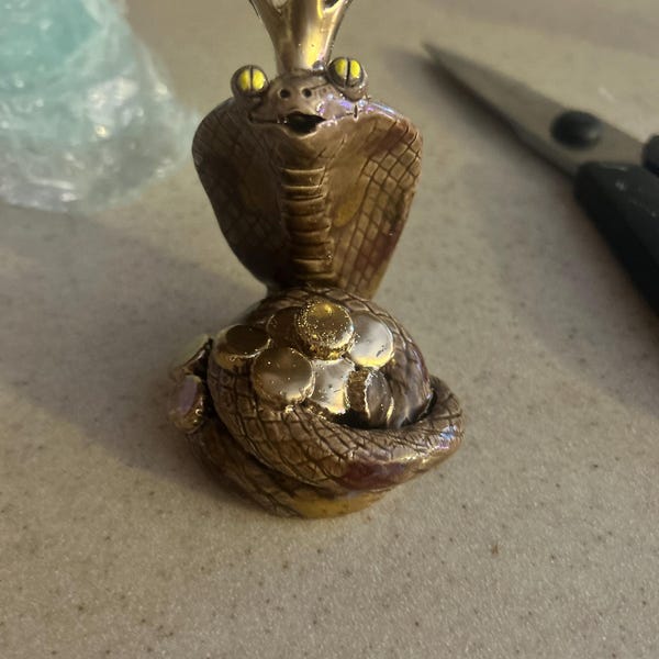 Handcrafted Miniature Ceramic Snake Figurine – Adorable and Funny Décor ...