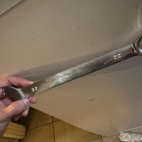 Personalized Wrench, Custom Engraved Spanner, Best Gift for Dad ...