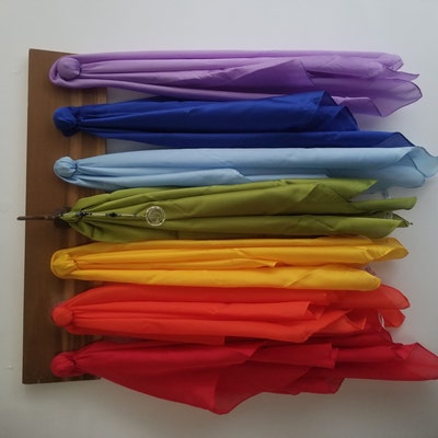 Fall Color Play Scarves Set of 4 Vegan Playsilks for - Etsy