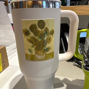 First Rendition of Sunflowers Cutout Sticker, Waterproof Vinyl Sticker ...