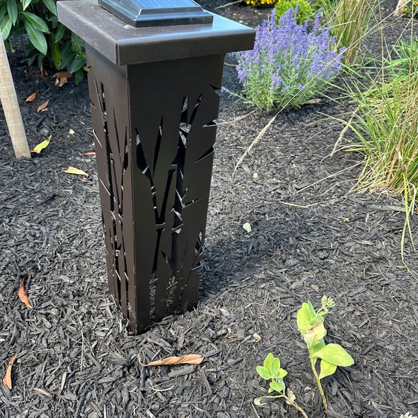 Lighted Garden Column Garden Pillar Steel Metal Art / Metal Decor ...