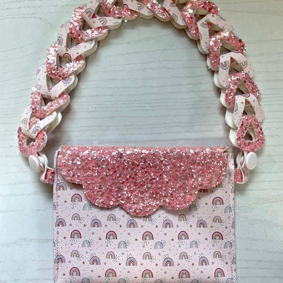 Faux Leather Bag SVG Template, Scalloped Girls Purse SVG, Toddler Handbag SVG Cross Body Pixie ...