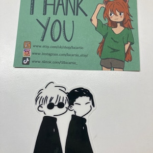 Holographic Gojo Cat Sticker Jujutsu Sorcerer Cute Cat Anime Sticker ...