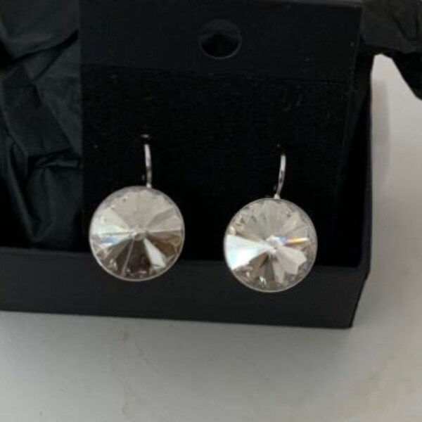 Large Bella Gold-plated Crysta Golden Sadow Pierced Crystal Earrings ...