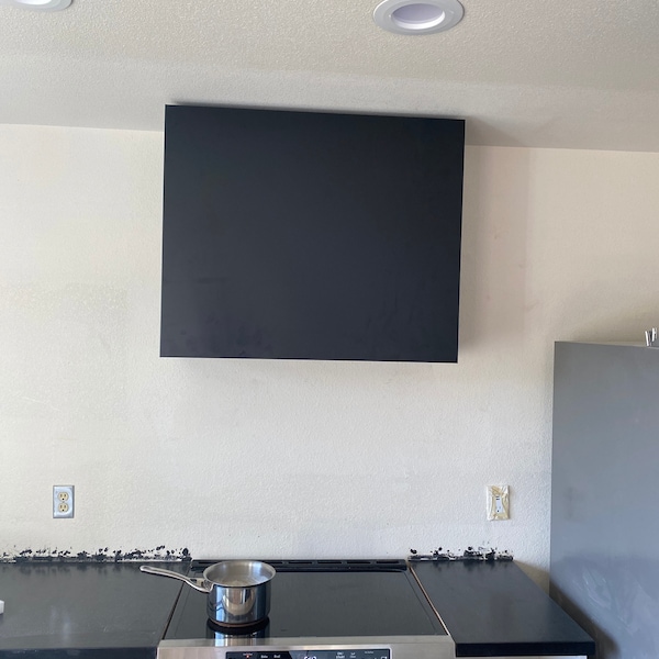 30" Matte Black Square Hood Vent Custom Color 3 Speed Fan With Leds - Etsy