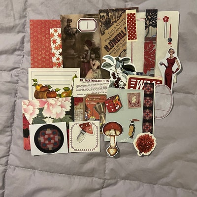 Tiny Ephemera Packet Gold Themed Vintage Papers Tickets / - Etsy