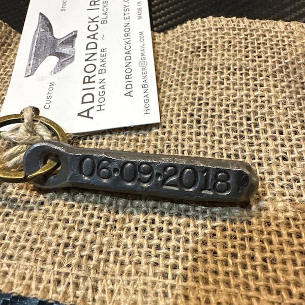 Iron Anniversary Gift, 6th Anniversary Key Chain. Blacksmith Forged ...