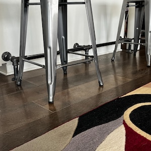 Industrial Pipe Bar Foot Rail Kit 1 Pipe X 6 Tall length Options 48, 60 ...