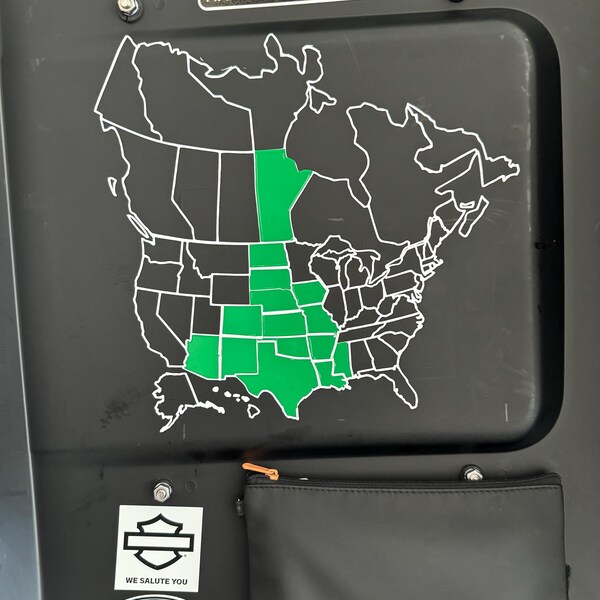 Large 18" USA Decal Map Tracker - US Decal, Camper Tracking Decal ...