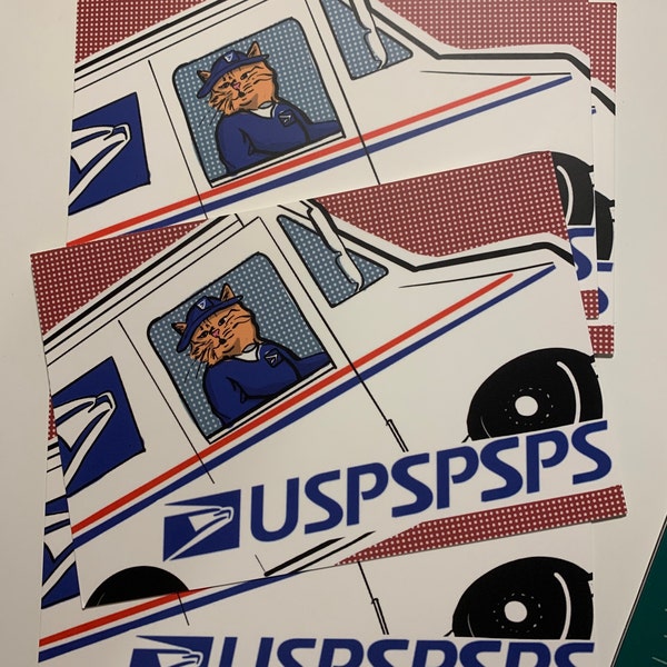 USPS (pspspsps!) Postcards / Funny Cat Postcards to #saveusps - Etsy