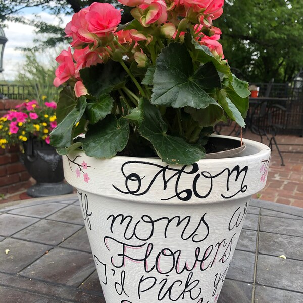 4.5" Hand-painted Flower Pot - Paw Print Planter - Pots for Paws - Etsy
