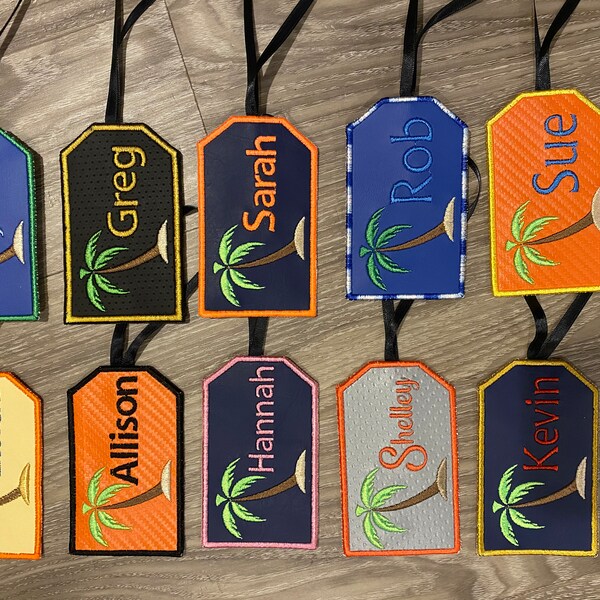 In the Hoop Beach Luggage Tag Embroidery Machine Design - Etsy