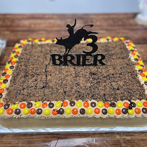 Cowboy Cake Topper Bull Riding Cake Topper Cowboy Birthday - Etsy