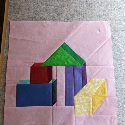 Ice Cream Cone Quilt Block, FPP Block Pattern, Modern Foundation Paper ...