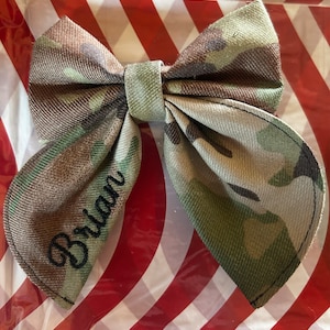 Army Name Tape Bow, Military Bow, Personalized, Air Force Bow, Hair ...