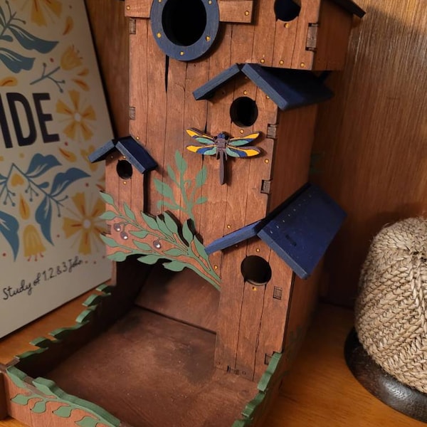 Dice Tower Bird Song for Wingspan Board Game, Wooden Bird Feeder, Dice ...